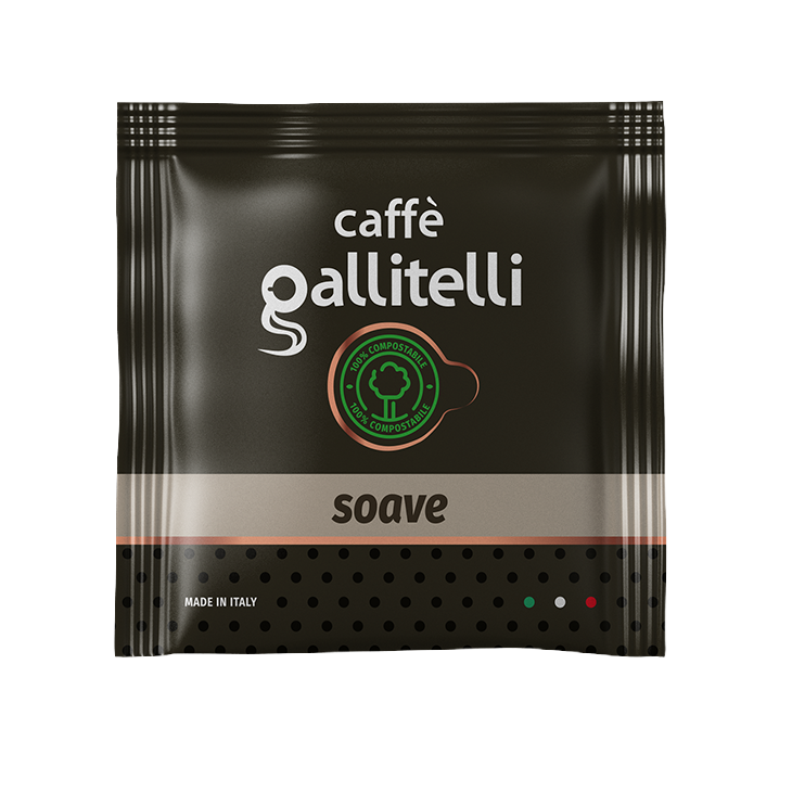 Gallitelli Soave - Roasted coffee E.S.E. 44mm compostable pods ...